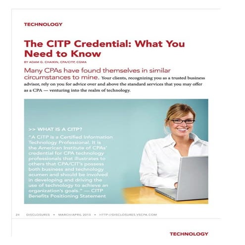 Disclosures - The CITP Credential March-April 2013 - Page_ 24 | PDF