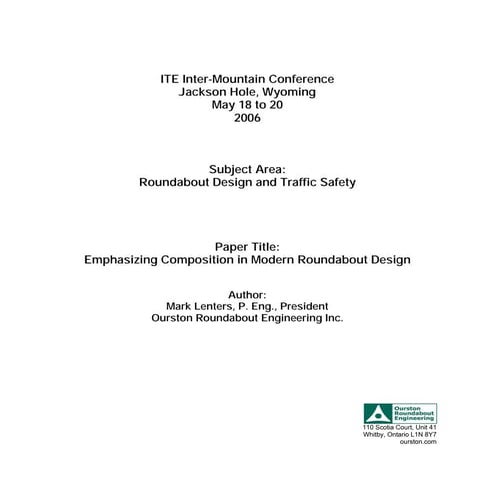 41 design composition-and-pitfalls-of-roundabouts-ite | PDF
