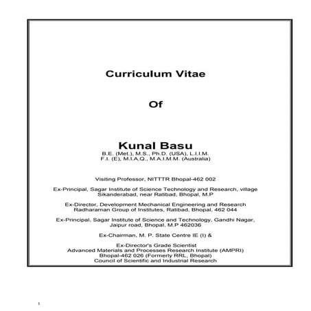 Sushil Kumar Verma, CV | PDF