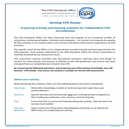 Getting CPD Ready | PDF