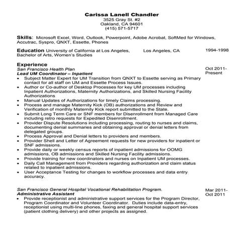 C. Chandler Resume | PDF