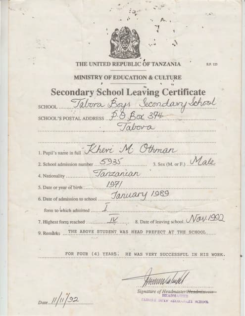 Form Four Certificates-1