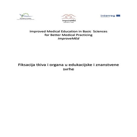Fiksacija tkiva i organa u edukacijske i znanstvene svrhe | PDF