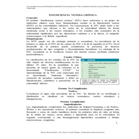 Clasificacion Ceap para varices | PPTX