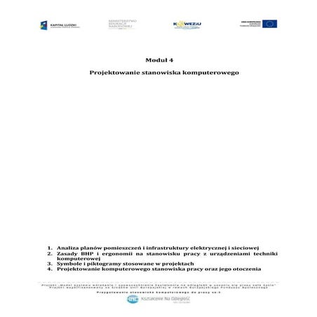 Projektowanie stanowiska komputerowego | PDF