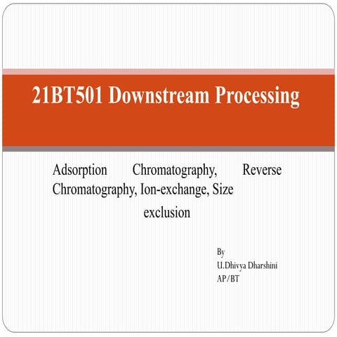 downstream processing introduction and summary | PDF | Chemistry | Science