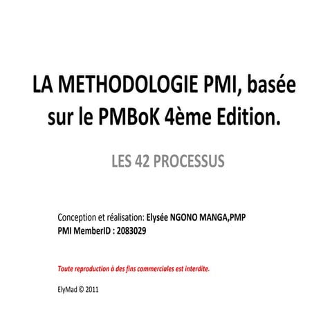 PMP Exam - The 42 pmp-processes - 4th Edition | PPT