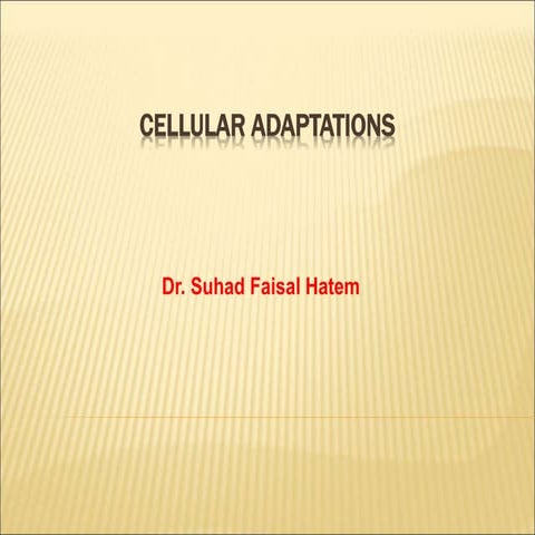 Cellular adaptations | PPT