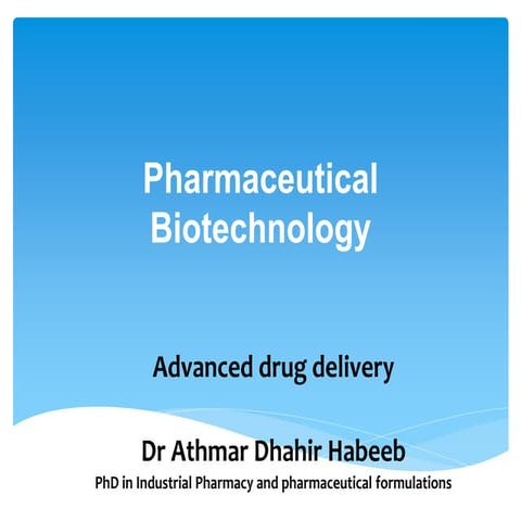 application of biotechnology in pharmaceuticals | PPTX