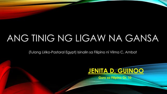 AWIT, ELEHIYA AT IBA PANG TULANG PANDAMDAMIN.pptx