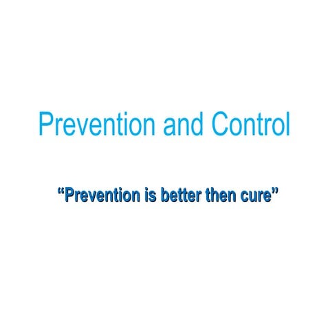 disease prevention and control | PPTX