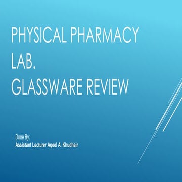 Common Glassware used in Lab | PPTX