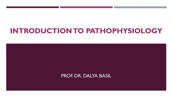 Introduction to pathophysiology | PPTX