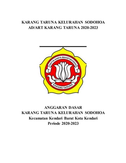 Pedoman Dasar Karang Taruna | PPT