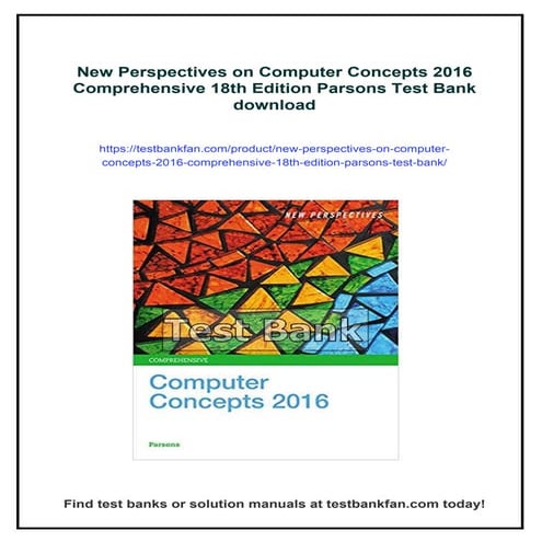 New Perspectives on Computer Concepts 2016 Comprehensive 18th Edition ...