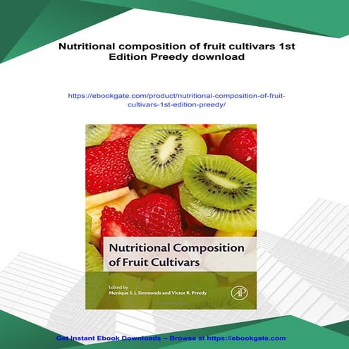 Nutritional composition of fruit cultivars 1st Edition Preedy | PDF