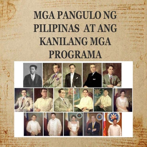 Talambuhay ng mga pangulo ng pilipinas | DOCX