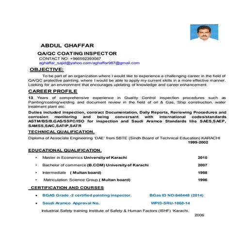 A.G.sajid cv | DOCX | Business | Business and Finance