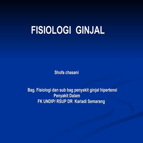 fisiologi-ginjal | PPT | Endocrine and Metabolic Diseases | Diseases ...