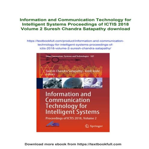 Information and Communication Technology for Intelligent Systems Proceedings of ICTIS 2018 ...