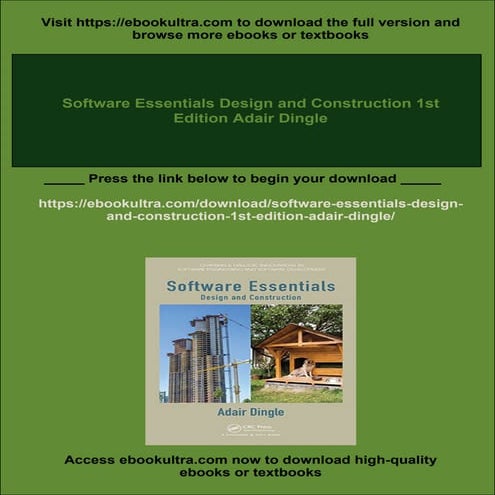 Software Essentials Design and Construction 1st Edition Adair Dingle | PDF