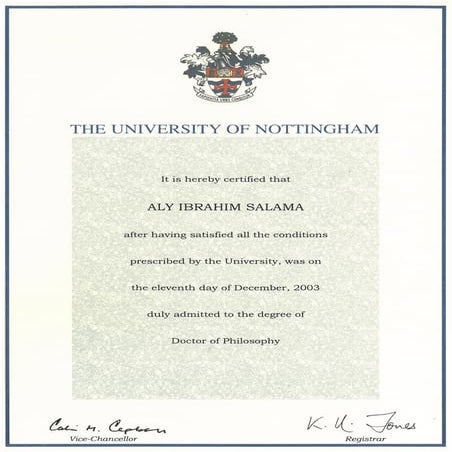PhD Certificate | PDF