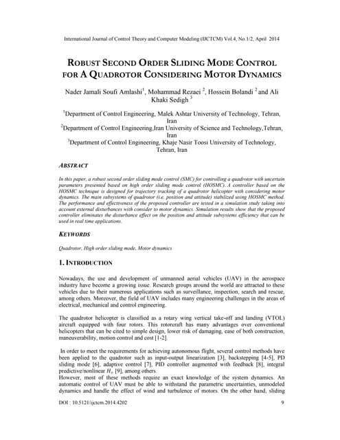 Hexacopter Using Matlab Simulink And Mpu Sensing Pdf 5371