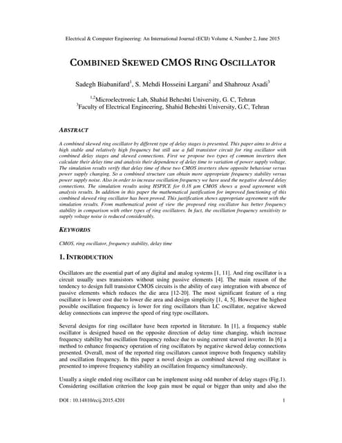 Combined Skewed Cmos Ring Oscillator Pdf