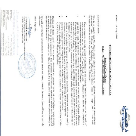 Service Letter | PDF