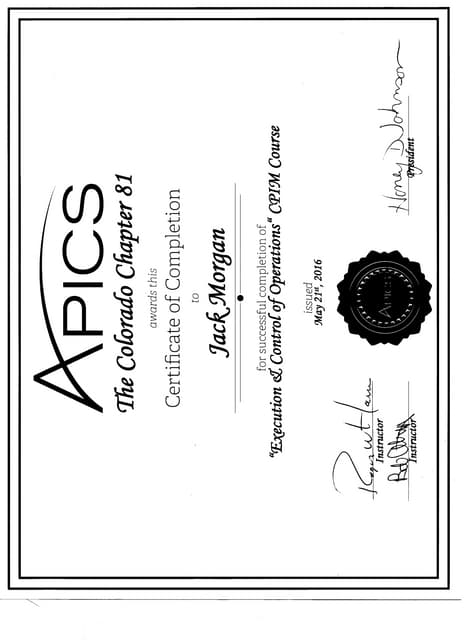 APICS detailed scheduling | PDF