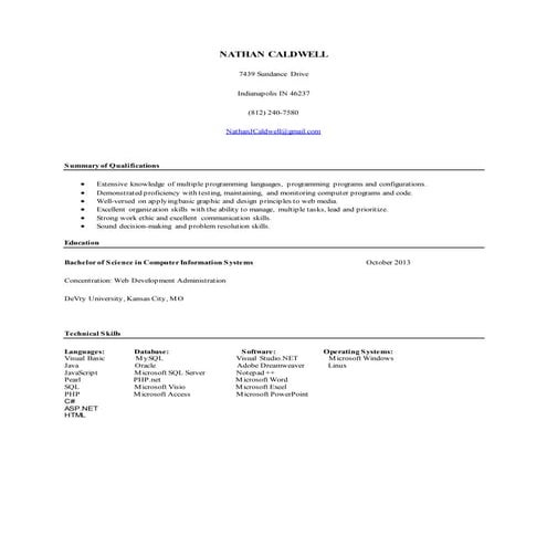Nathan Caldwell Resume | DOCX