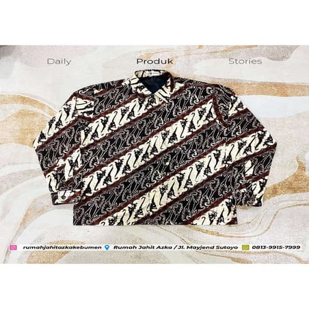 Baju Batik Pria Lengan Panjang by Rumah Jahit Azka | PDF
