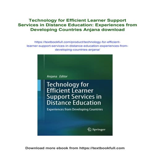 Technology for Efficient Learner Support Services in Distance Education ...