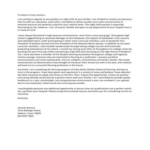 generic cover letter | DOCX