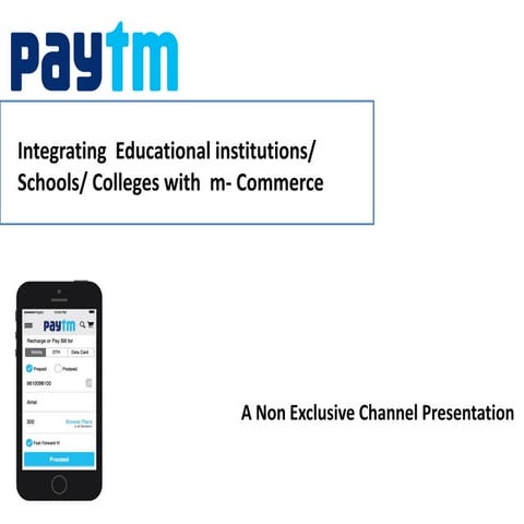 Paytm Education Presentation | PPT