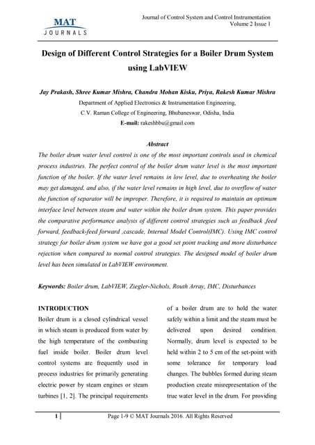 Importance of three elements boiler drum level control and its ...