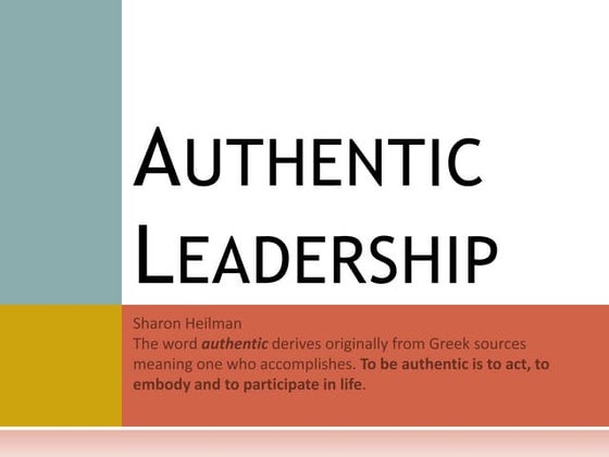 Authentic leadership presentation ATEM 2015 | PPT