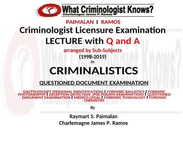 Questioned Documents First Chapter | PDF