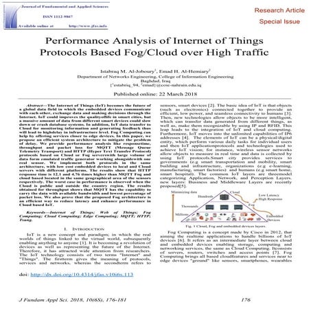 Performance Analysis Of Internet Of Things Protocols Based Fogcloud