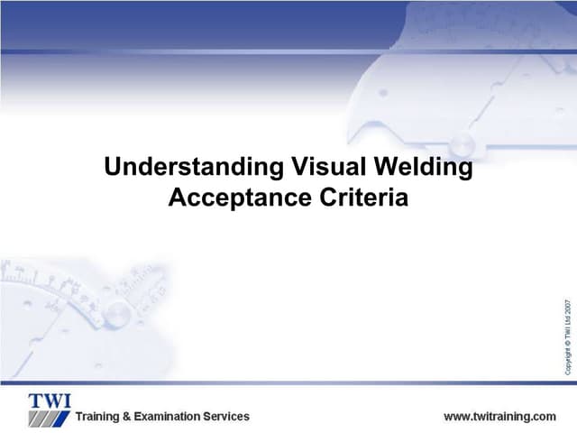 Twi welding training_6 | PDF