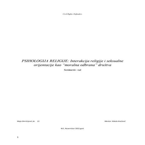 Psihologija religije | PDF