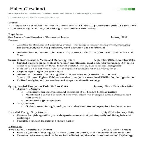 Resume Revised | DOC