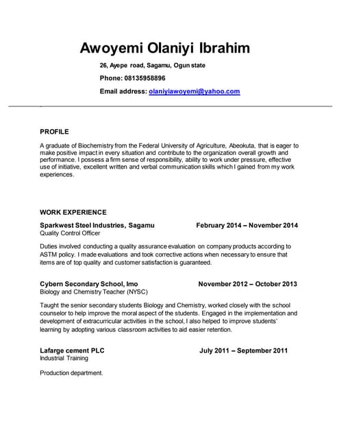 Olaniyi Awoyemi presentations