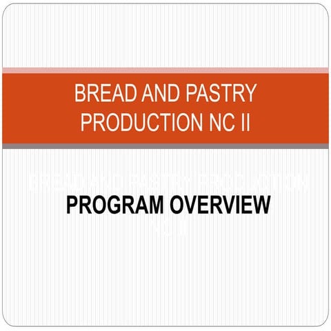 Tr bread and pastry production nc ii | PDF