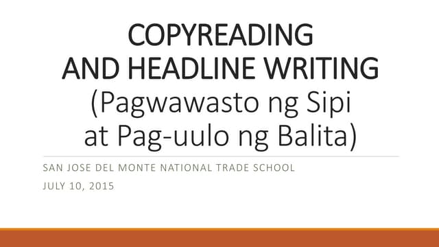 Pagsulat ng Editoryal | PPTX