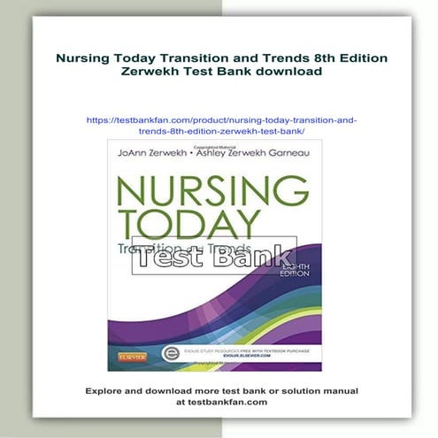 Nursing Today Transition and Trends 8th Edition Zerwekh Test Bank | PDF