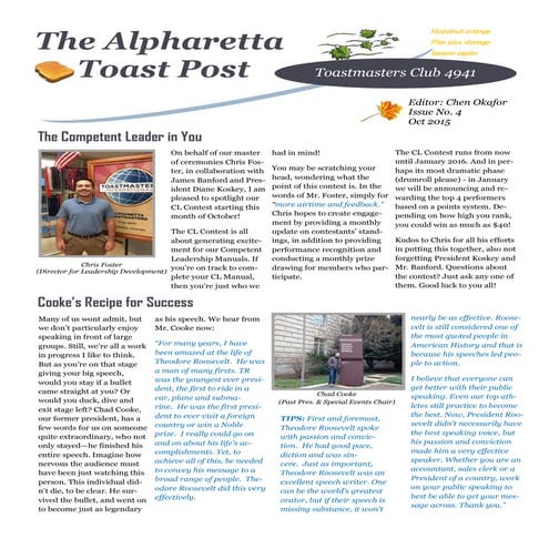 The Alpharetta Toast Post Issue No.4 | PDF