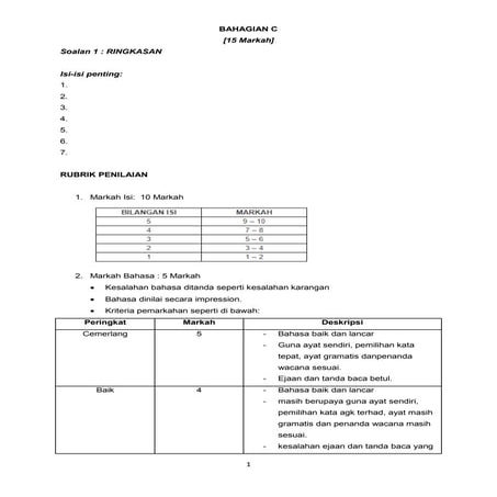 Teknik Menjawab Kertas 2 BM SPM (Rumusan dan Pemahaman) | PPT