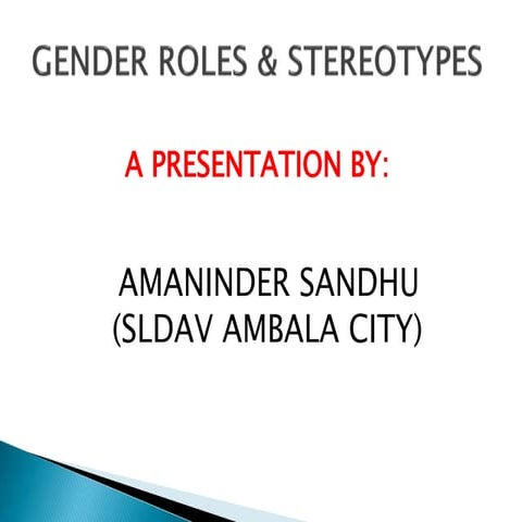 GENDER ROLES & STEREOTYPES | PPTX