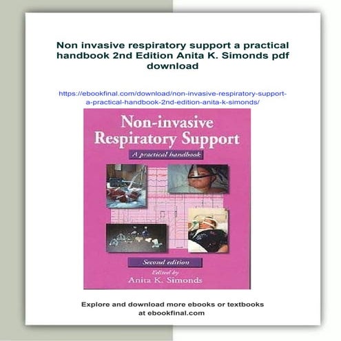 Non invasive respiratory support a practical handbook 2nd Edition Anita ...